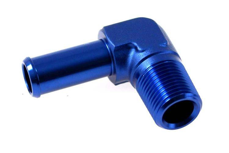 Flare union adapter 90deg AN10 with hose fitting 1/2" | Fuel System ...