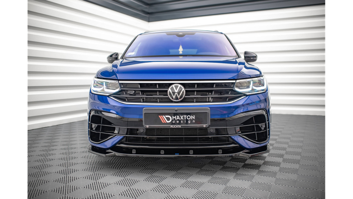 Front Splitter V.3 Volkswagen Tiguan R / R-Line Mk2 Facelift Gloss ...