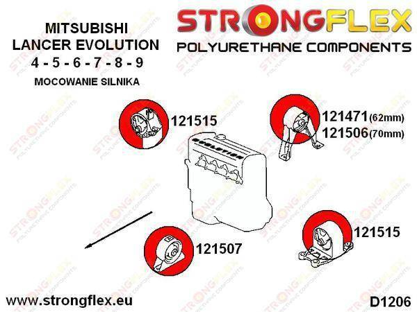 Front upper engine mount | Suspension \ Polyurethanes \ Mitsubishi ...