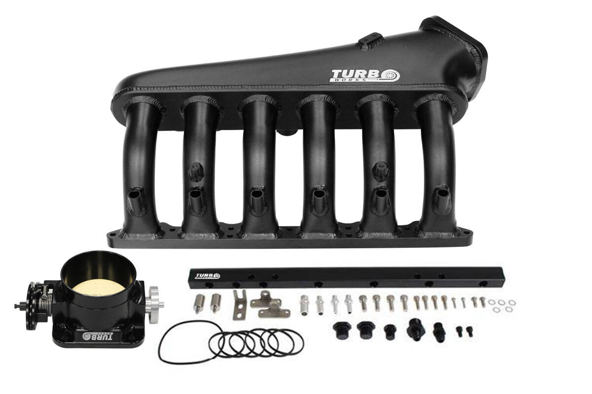 Intake manifold BMW M54 with throttle body and fuel rail | Engine ...