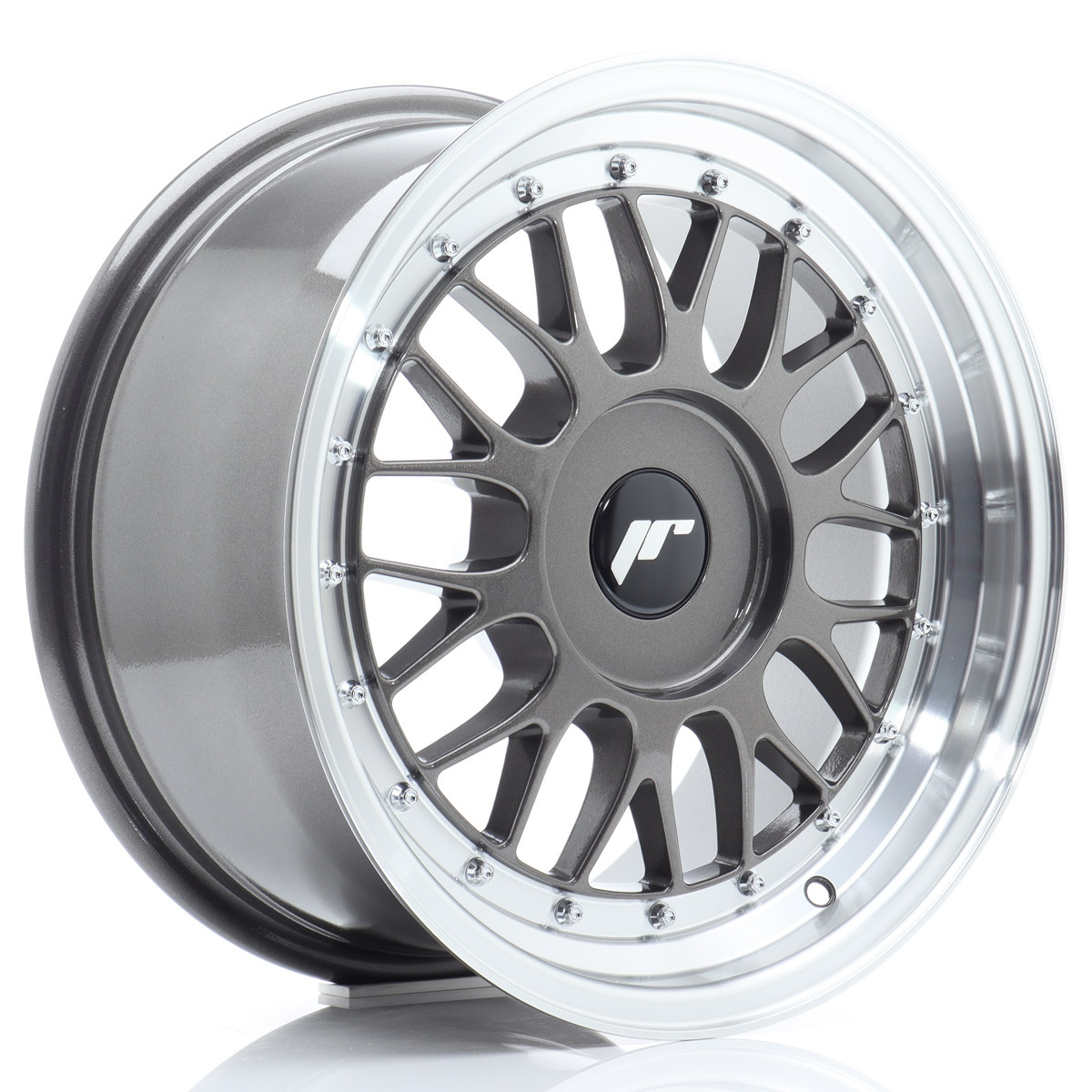 JR Wheels JR23 16x8 ET20-45 BLANK Hyper Gray w/Machined Lip | Rims and ...