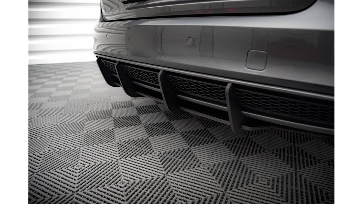 Street Pro Rear Diffuser Audi A4 S Line B8 Facelift Black Red