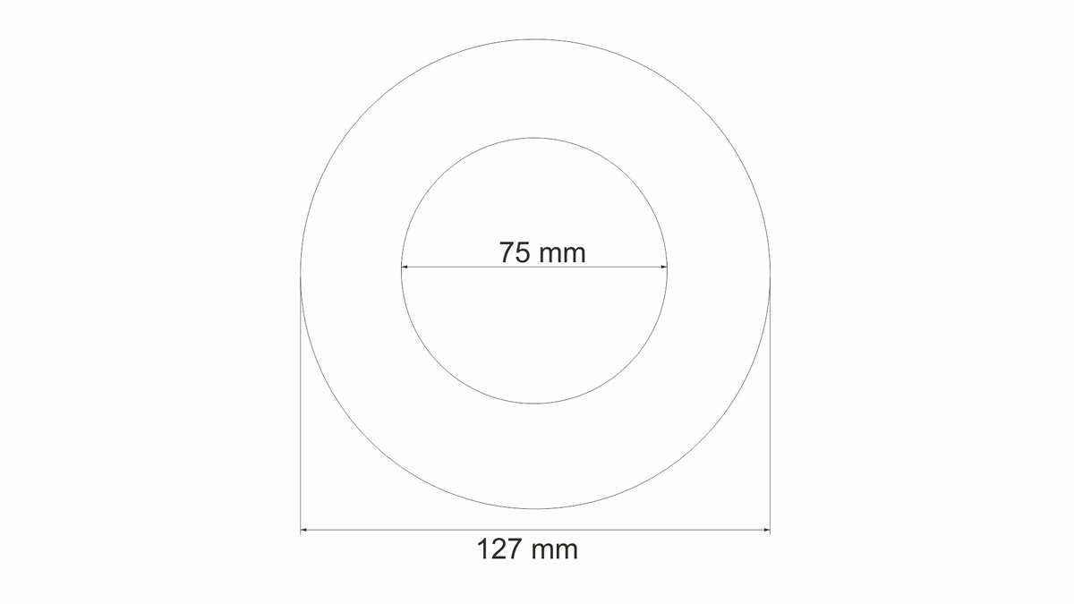 The muffler cap round 75mm 127mm | Exhaust System \ Elements for the ...