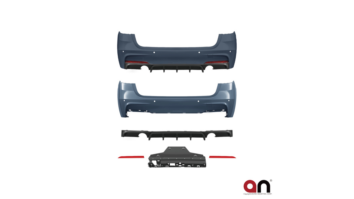 Bumper BMW 3 F31 Rear with Diffuser | Spoilering \ Spoilering \ BMW \ 3 ...