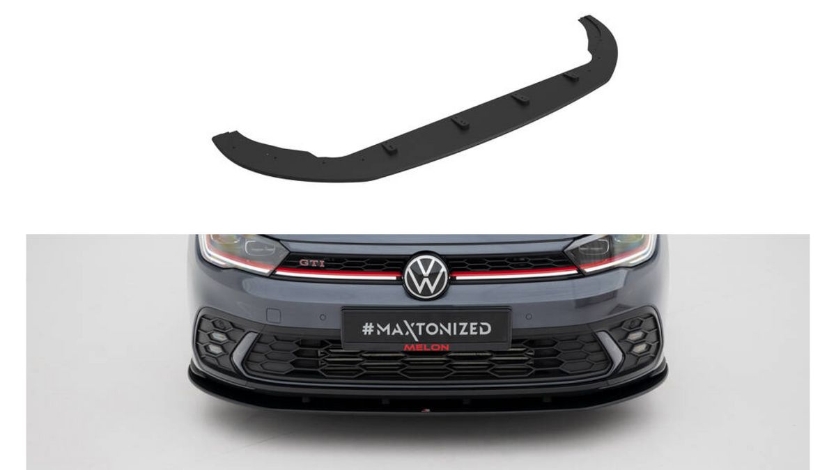 Splitter Volkswagen Polo GTI Mk6 Facelift Front Street Pro Black ...