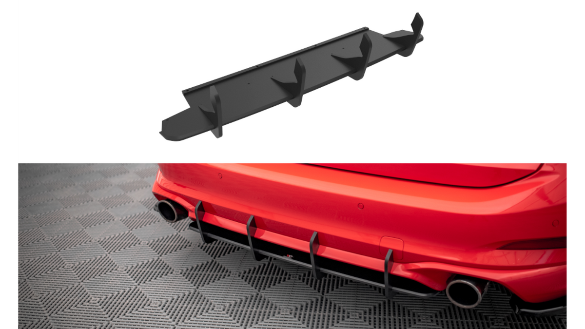 Diffuser Ford Focus IV ST Rear Street Pro Black-Red | Spoilering ...