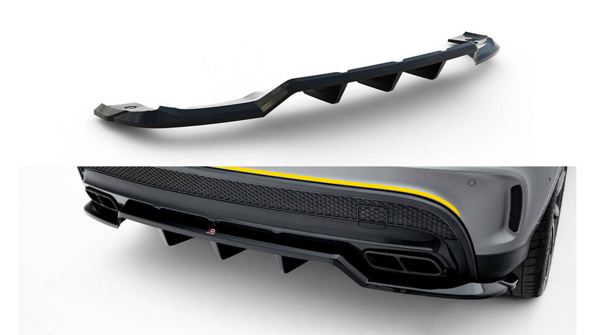 Splitter Mercedes-Benz GLA 45 AMG X156 Rear Central with Diffuser v.2 ...