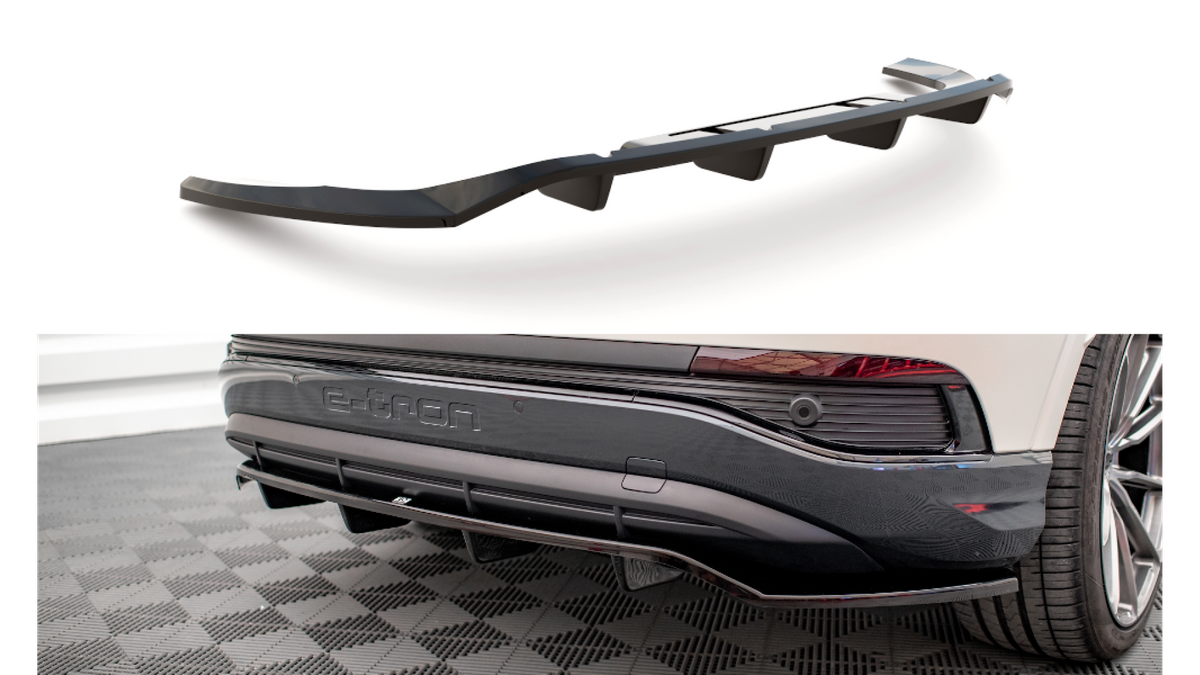 Splitter Audi Q4 e-tron Rear Central with Diffuser Gloss Black ...