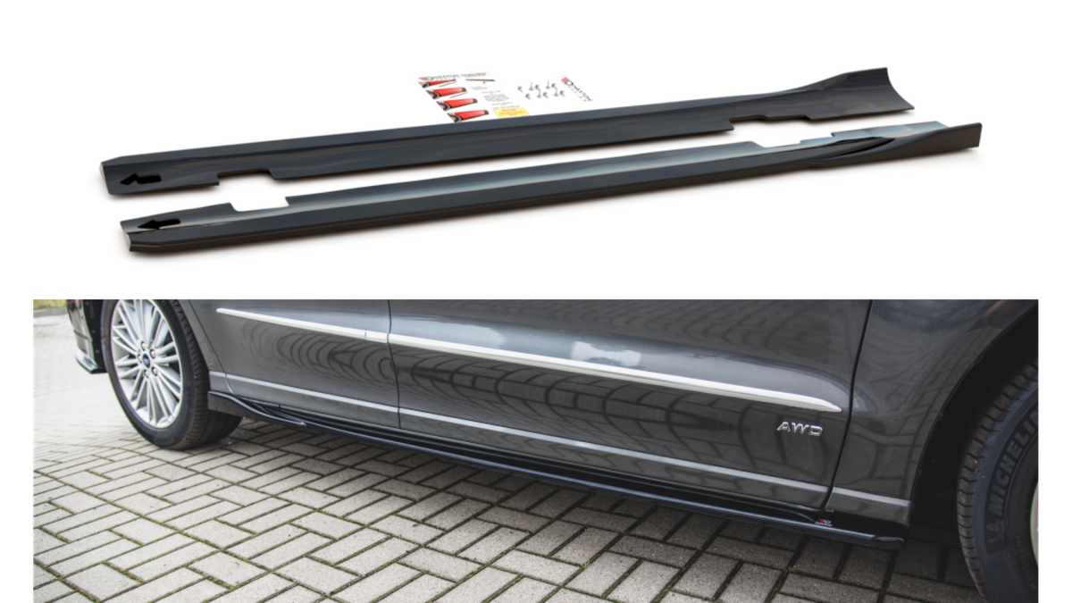 Diffuser Ford S-Max II Facelift Side Skirts Gloss Black | Spoilering ...