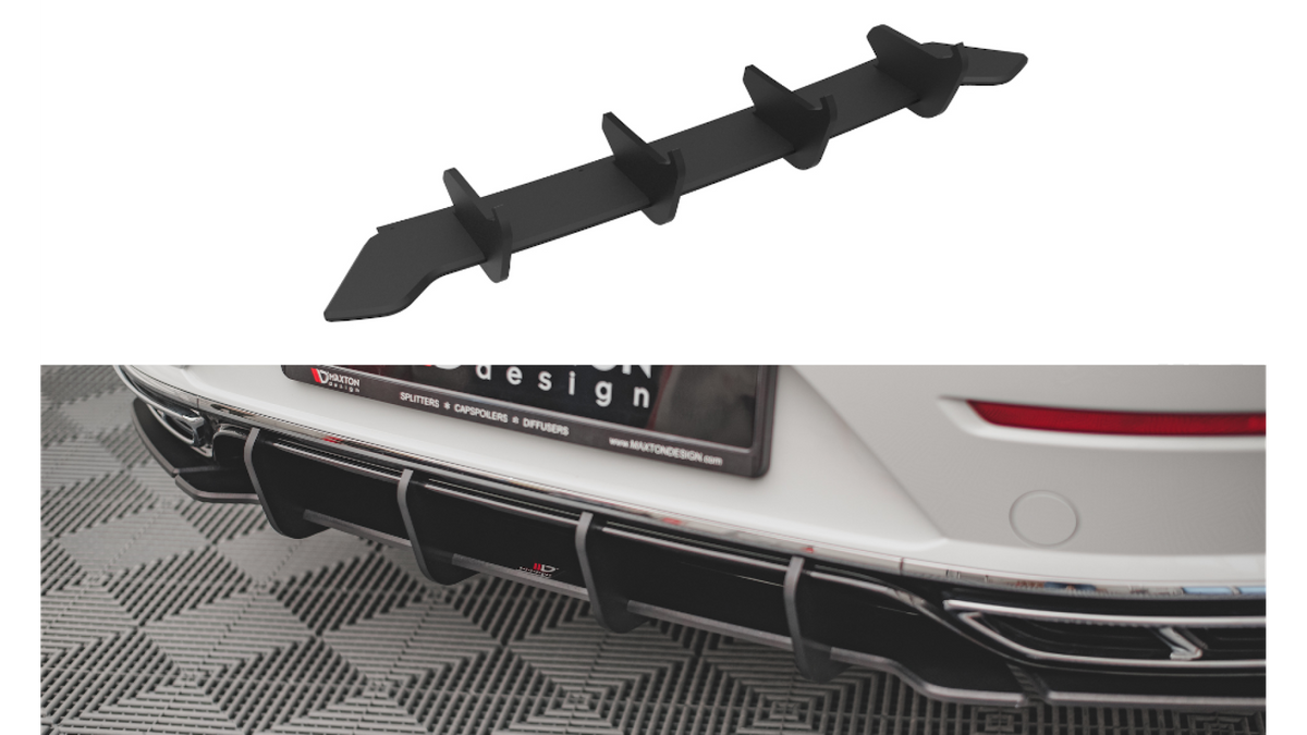 Diffuser Volkswagen Arteon R-Line Facelift Rear Street Pro Black-Red ...